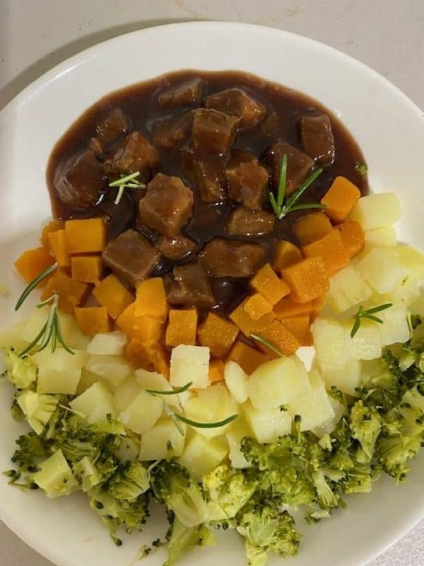 Soft & Bite-Sized BBQ Beef and Vegetables - Ranahans Special Diets