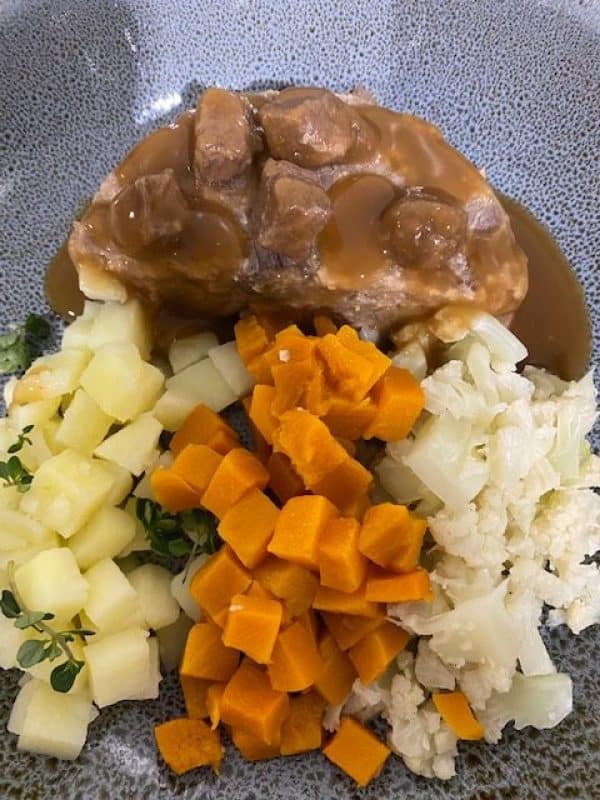 Soft & Bite-Sized Roast Beef and Vegetables - Ranahans Special Diets